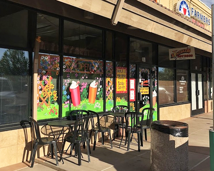 Those playful murals promise exactly what's inside - pure, unfiltered hot dog happiness awaits.