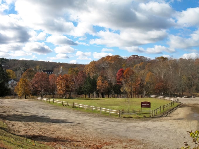 Rolling hills and autumn colors frame Griswold's peaceful landscape where nature's beauty comes completely free of charge.