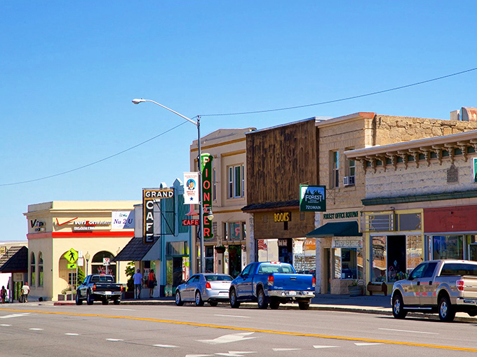 The Grand Cafe beckons hungry travelers along Susanville's sun-drenched promenade&mdash;a frontier town that's traded dusty boots for pickup trucks.
