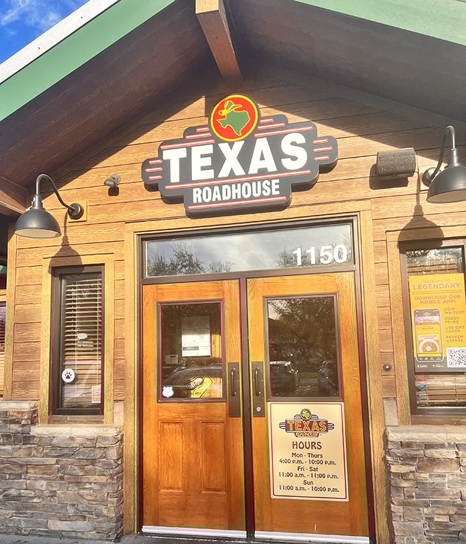 Those warm wooden doors are practically begging you to come inside for hand-cut steaks and legendary hospitality.