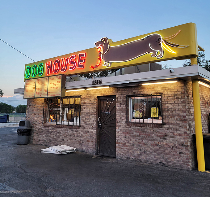 Simple brick exterior, legendary breakfast inside&mdash;The Dog House proves you should never judge a burrito by its building.
