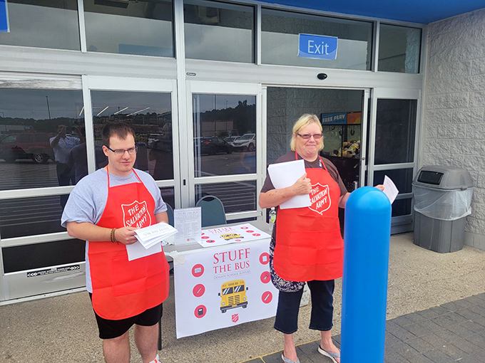 These dedicated volunteers in their bright red aprons turn your shopping trip into community care. Now that's retail therapy!