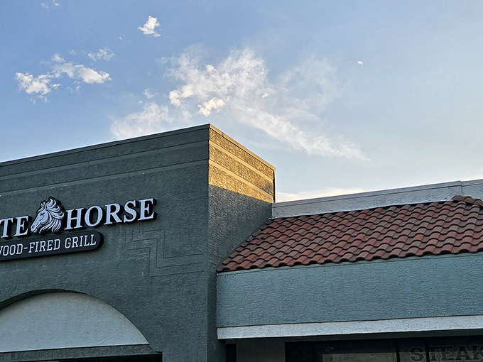 White Horse Wood-Fired Grill: As the Arizona sunset casts warm light on the fa&ccedil;ade, the real fire is inside&mdash;where wood-fired flavors come to life.