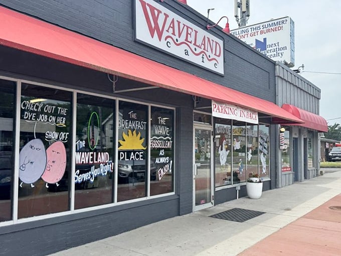 "The Breakfast Place" says it all - sometimes the best advertising is simply telling the delicious, straightforward truth.