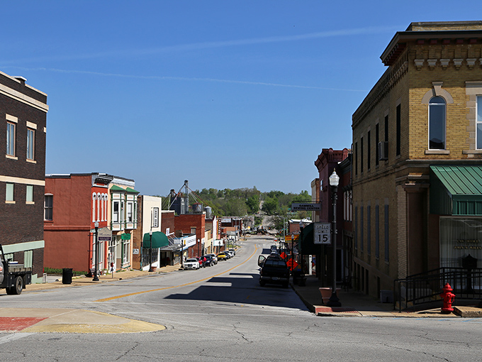 Historic buildings frame West Plains' charming downtown, where affordability meets small-town hospitality. No rush hour traffic here!