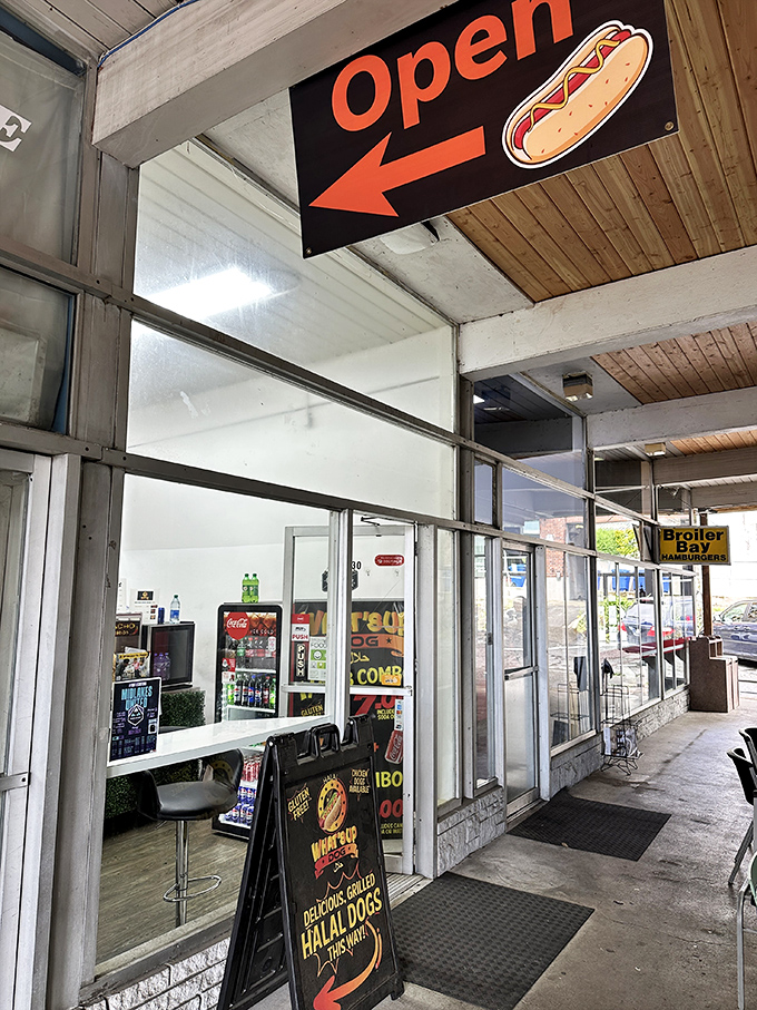 Clean lines and bright spaces create the perfect backdrop for innovative hot dog artistry.