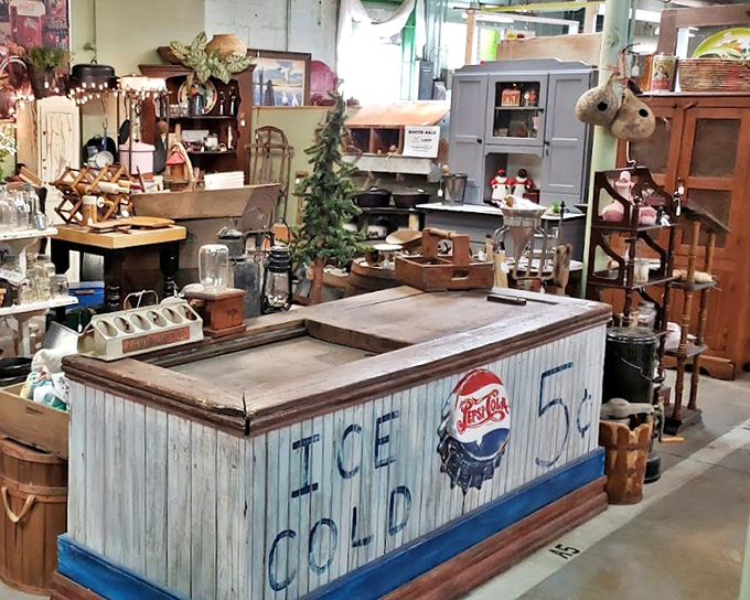 That vintage Pepsi cooler reminds you of simpler times when ice-cold sodas cost a nickel and tasted twice as good.