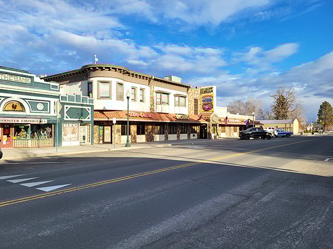 Those hills surrounding town? They're like protective parents watching over their desert child. 