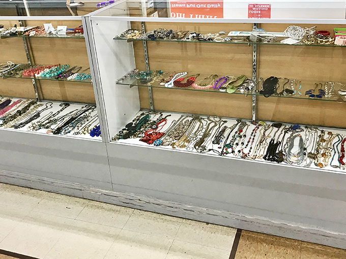 Jewelry cases that sparkle with possibility&mdash;where costume pieces mingle with occasional hidden gems like guests at a particularly democratic cocktail party.