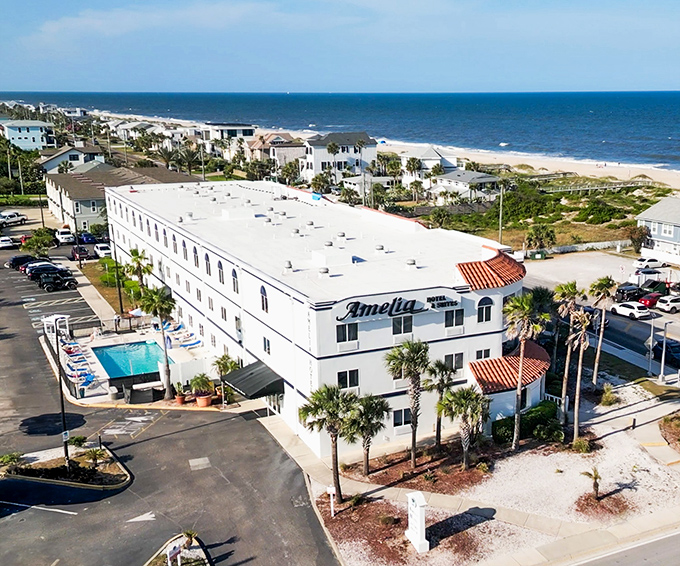 The Amelia Hotel offers that rare Florida beachfront view without requiring a second mortgage. Ocean breezes included at no extra charge!