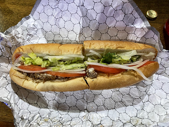 The cheesesteak hoagie—where hot meets cold in perfect harmony. Adding fresh veggies to a cheesesteak is like putting air conditioning in heaven.