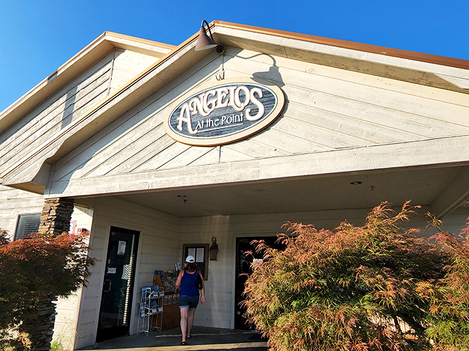 Angelo's at the Point welcomes hungry travelers with the promise of lake views and seafood that didn't have to travel nearly as far as you did.