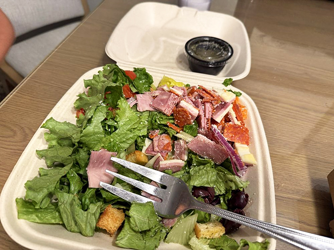 The Antipasto Salad: where an entire Italian deli decided to take a refreshing nap on a bed of crisp lettuce.
