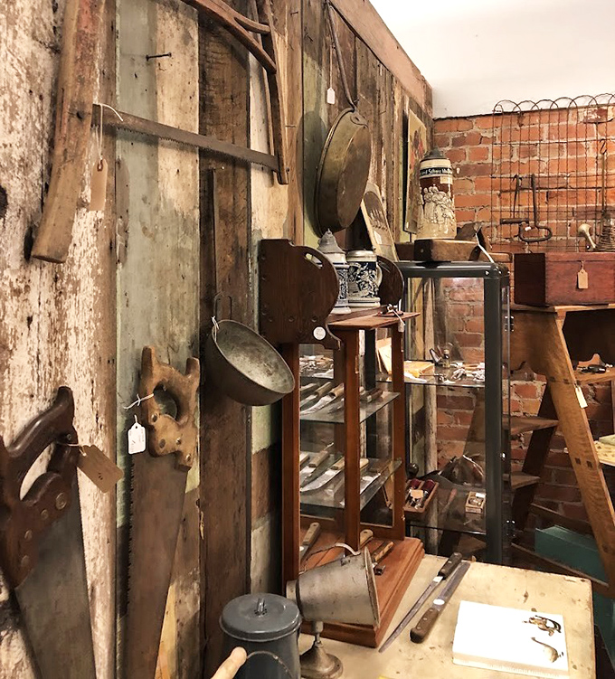 Rustic tools and weathered wood that would make your grandfather nod with approval. "They don't make 'em like this anymore" isn't just a saying here.