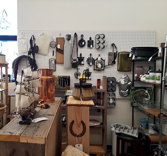 A treasure trove of kitchen implements and nautical decor that would make any DIY enthusiast or aspiring sea captain swoon.