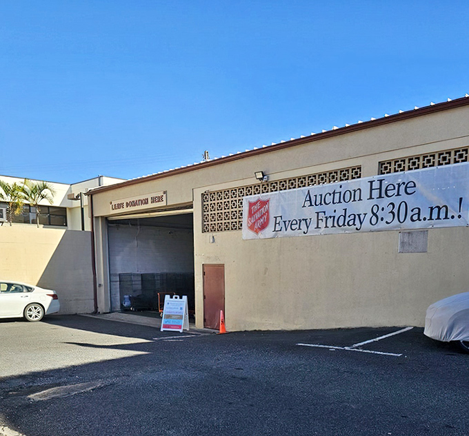 Friday auctions add a dash of adrenaline to the thrift experience. Like gambling, but you might win a vintage coffee table instead.