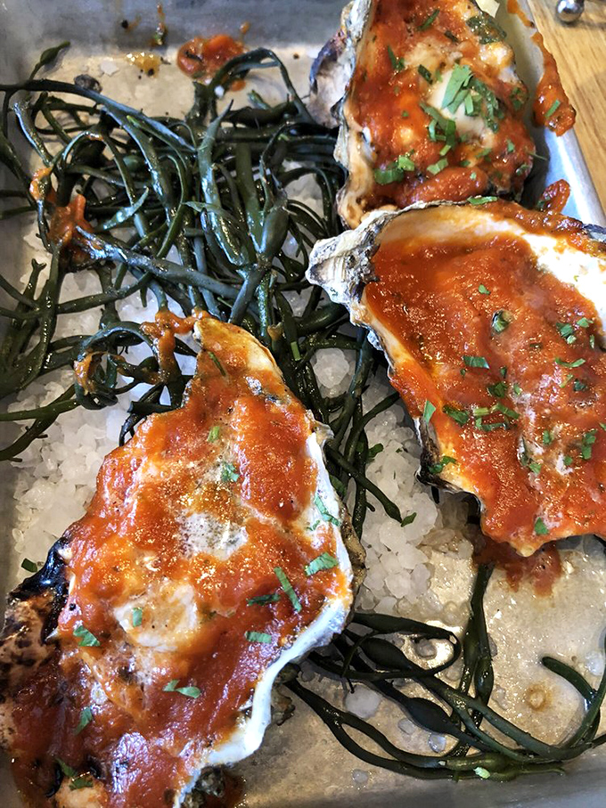 BBQ oysters that make you question everything you thought you knew about these briny bivalves. That sauce could make cardboard taste magnificent. 