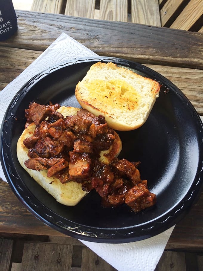 BBQ that doesn't mess around&mdash;tender chunks of meat in sauce so good you'll be tempted to drink what's left on the plate.