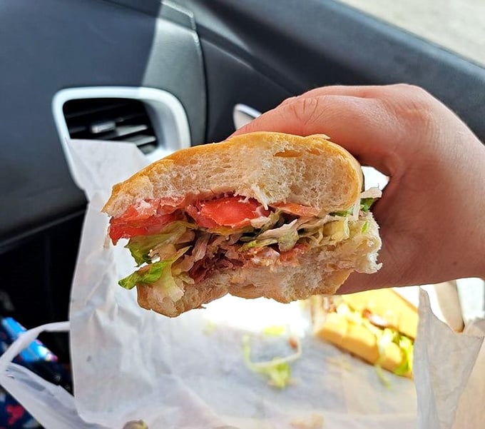 Car eating at its finest! This BLT sandwich doesn't need white tablecloths to shine&mdash;just your steering wheel and an appetite for excellence.