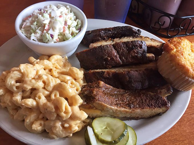Ribs, mac and cheese, coleslaw, and cornbread&mdash;the Mount Rushmore of BBQ sides supporting those perfectly smoked bones.