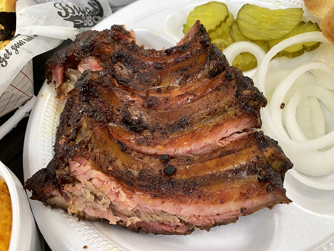 These ribs have the kind of bark that doesn't bite&mdash;unless you count biting into flavor so intense it might make you forget your name temporarily.