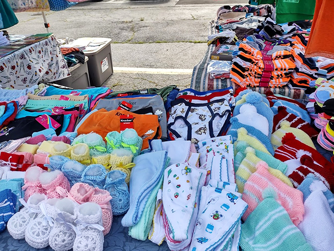 Baby boutique meets budget-friendly bonanza. Tiny treasures for tiny humans, proving good things really do come in small, adorably patterned packages.