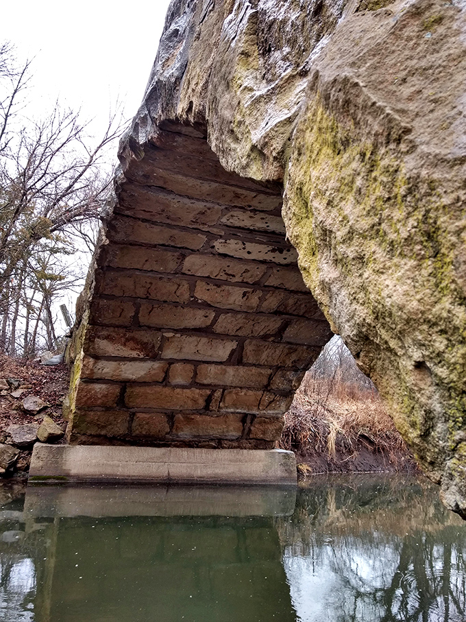 The Badger Creek Stone Arch Bridge stands as a testament to craftsmanship that's outlasted countless smartphone upgrades. Some things just get better with age. 