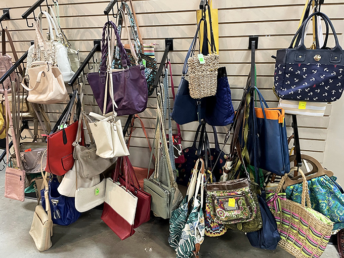 Handbag heaven or purse paradise? Either way, this colorful collection of totes, clutches, and shoulder bags offers style for every occasion without the department store markup.