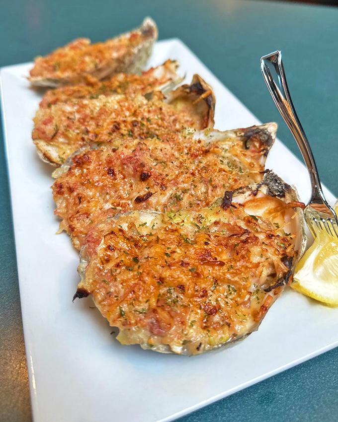 These baked oysters aren't just seafood&mdash;they're little boats of joy sailing on waves of Jameson butter, breadcrumbs, and parmesan cheese.
