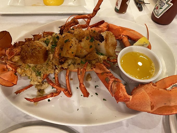 Behold the baked stuffed lobster&mdash;where butter meets crustacean in a romance so perfect it deserves its own Netflix special.