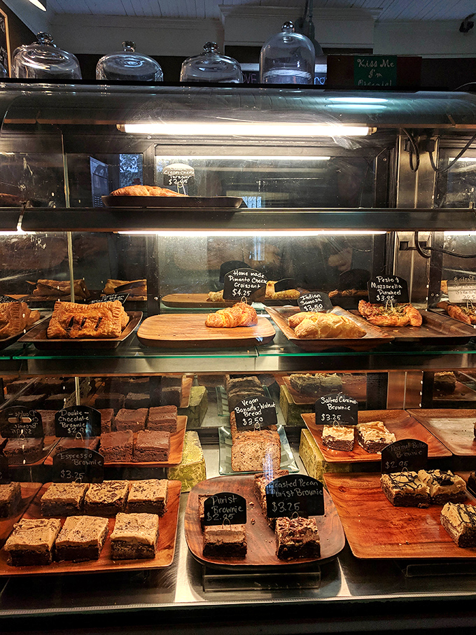 The display case &ndash; or as I call it, "The Museum of Delicious Art" &ndash; where every brownie deserves its own velvet rope.