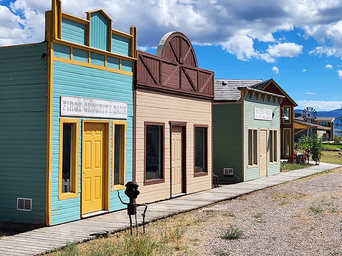 Step back in time at the Bannock County Historical Complex, where these colorful facades tell tales of frontier life without the dysentery of Oregon Trail.