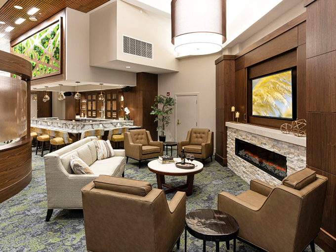 A cozy lounge where martinis meet meaningful conversations&mdash;proof that the best happy hours happen when you've got all the time in the world.