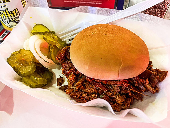 The BBQ beef sandwich &ndash; where tender, slow-cooked meat meets a humble bun. Simple pleasures don't need fancy presentation when they taste this good.