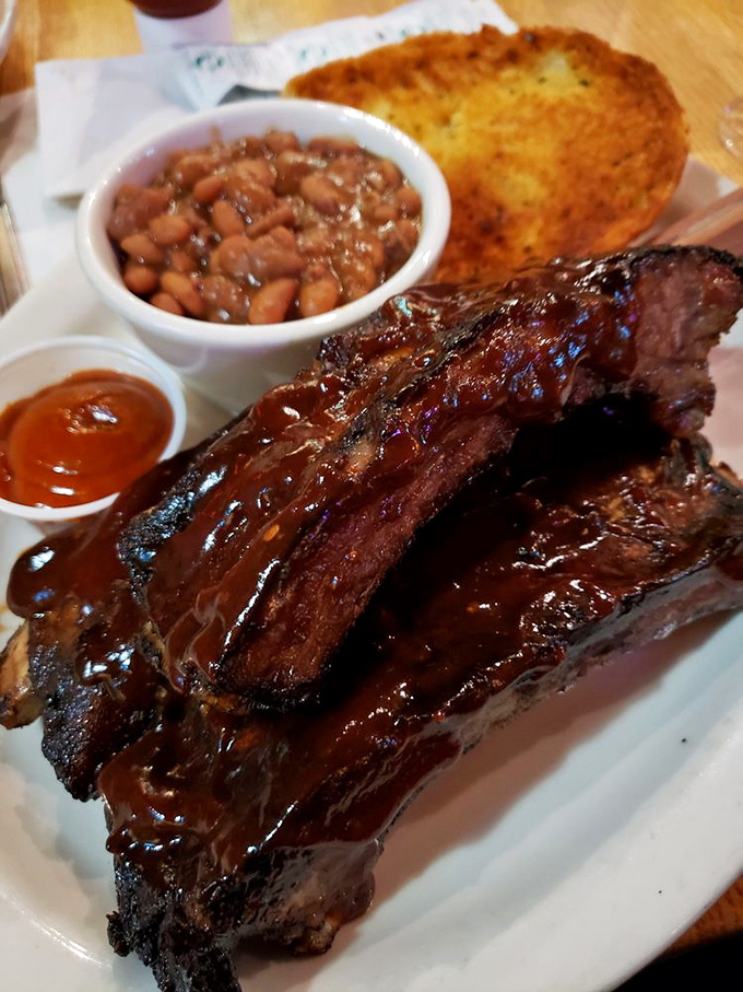 Ribs so tender they practically fall off the bone just from looking at them sideways.