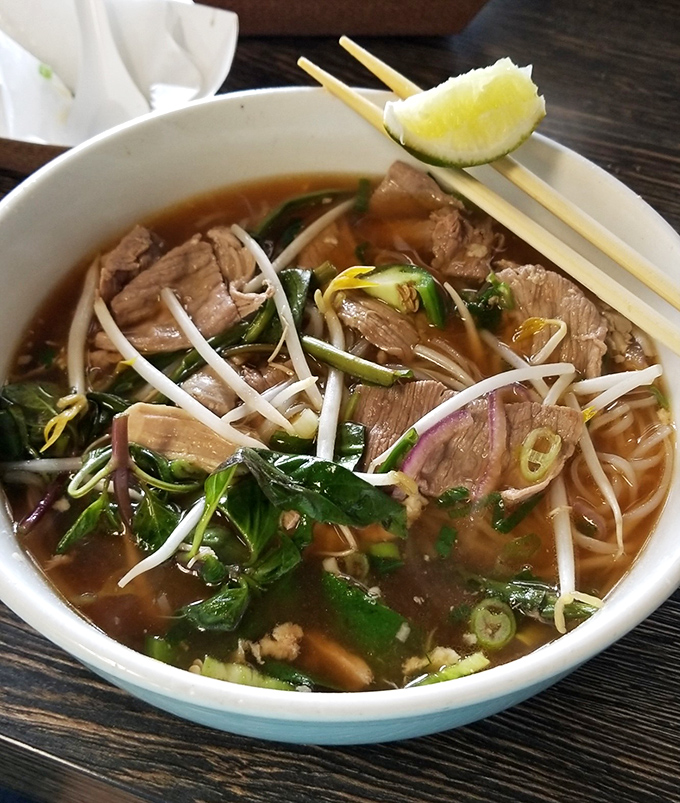Beef so tender it must have trained in 100x gravity. The broth, rich and aromatic, makes this soup bowl worth crossing galaxies for.