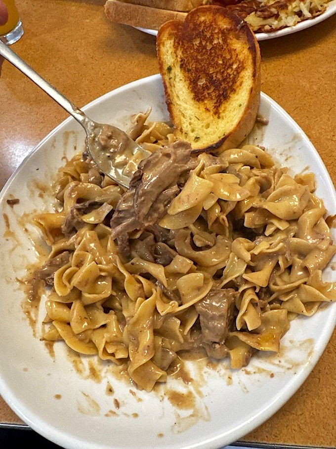 Comfort food doesn't need to be fancy to be transcendent. This stroganoff has the kind of honest goodness that makes you call your mother.