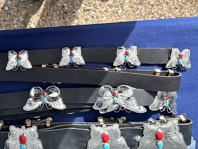 These butterfly-adorned belts aren't just accessories&mdash;they're wearable art that transforms ordinary jeans into a statement piece worthy of Santa Fe galleries.