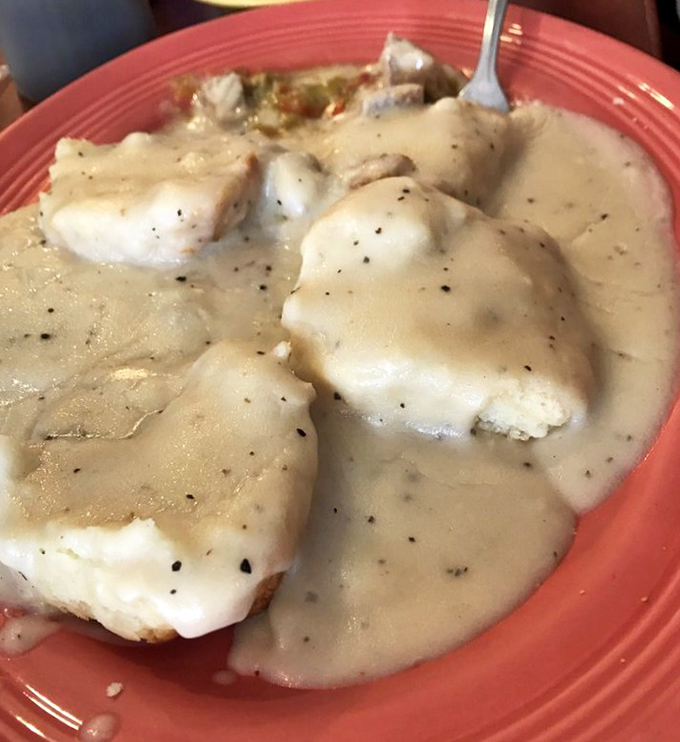 Biscuits and gravy so comforting they could end international conflicts&mdash;creamy, peppery, and unapologetically indulgent.