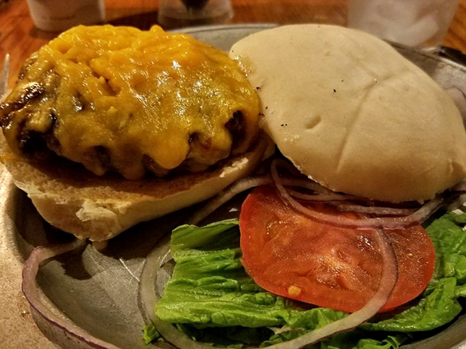 A cheeseburger that would make even the most dedicated health guru temporarily abandon their principles. That melty cheese is practically winking at you.
