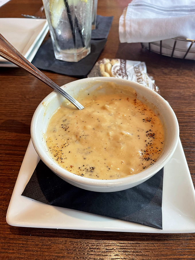 This isn't just soup&mdash;it's a warm hug in a bowl. Creamy, rich, and studded with treasures from the sea.