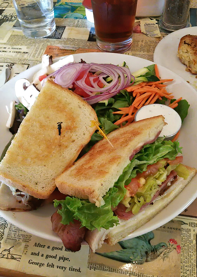 A sandwich that demands to be photographed before eaten, with layers that tell a story of freshness and flavor in every bite.