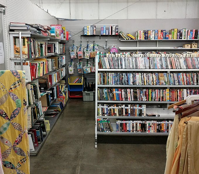 Literary treasures and forgotten blockbusters coexist peacefully. Someone's beach read becomes your next literary obsession for just a dollar.