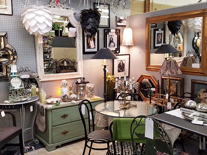 This elegantly curated booth proves that mixing eras is like jazz – it shouldn't work, but magic happens.
