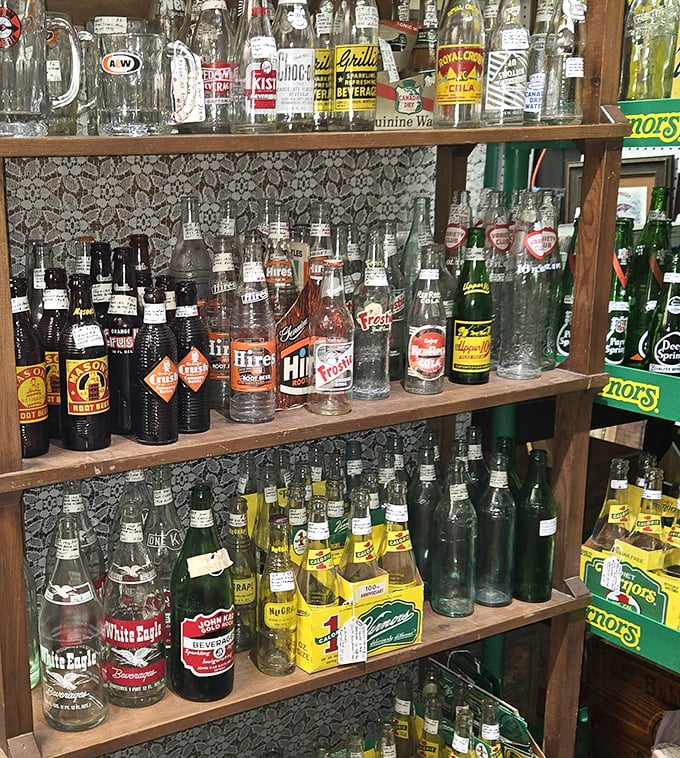 Nostalgia in liquid form! These vintage soda bottles tell the story of American refreshment before everything came in plastic two-liters.