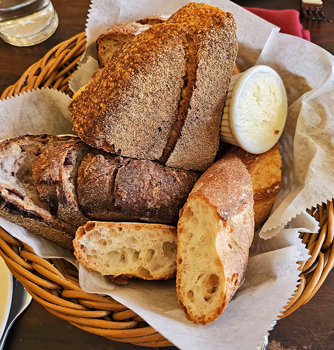 Bread that makes you question every carb-free diet you've ever attempted. Those air pockets aren't just holes&mdash;they're little pockets of Parisian magic.