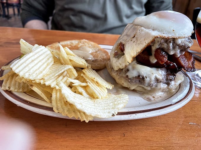 The breakfast burger that makes you question why we don't start every day with cheese, bacon, and pure joy between two buns.