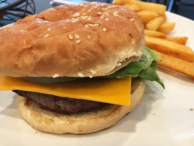 Sometimes a perfect burger is all you need – this one's dressed for success with melty cheese and fresh greens.