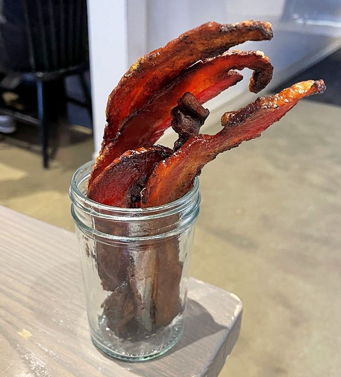 This isn't just bacon &ndash; it's candy in meat form, caramelized to sticky-sweet perfection and served in a jar like the treasure it is.