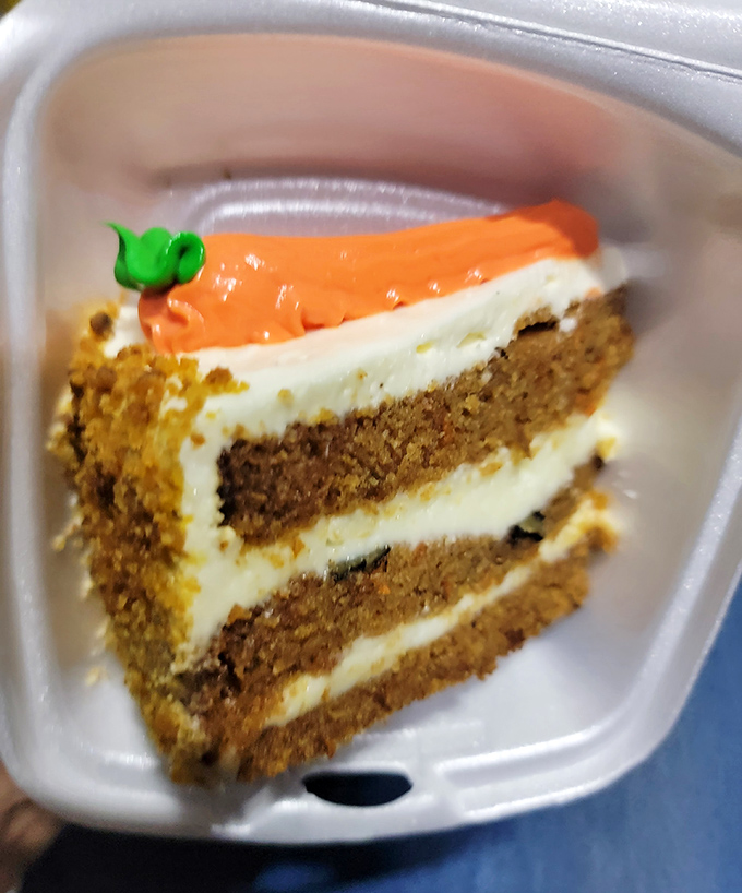 Carrot cake that makes you question why anyone bothers with birthday cake &ndash; those layers of frosting are basically therapy on a plate.